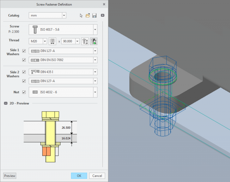 Intelligent Fastener Extension - Screws and Dowel pins in your CAD model