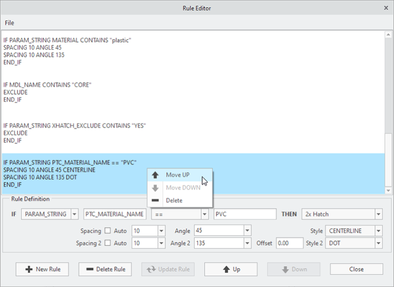 SMARTXHatch - Simplification of x-hatches in Creo Parametric