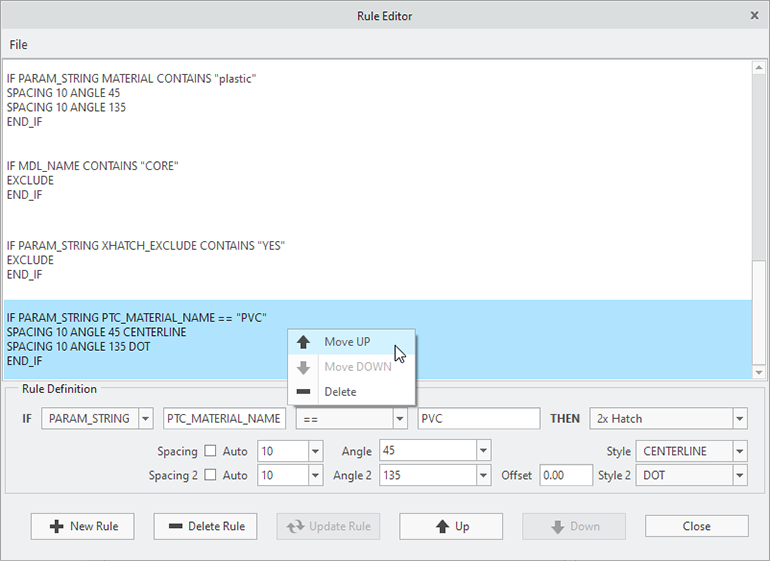 SMARTXHatch - Simplification of x-hatches in Creo Parametric
