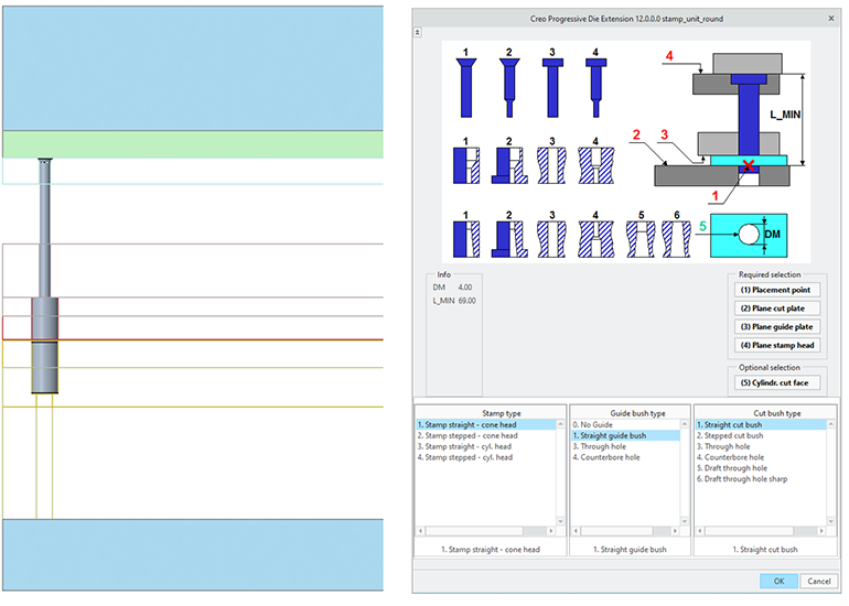 Design stamping tools in Creo Parametric - B&W Software