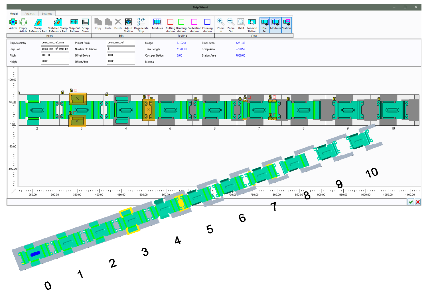 Design stamping tools in Creo Parametric - B&W Software